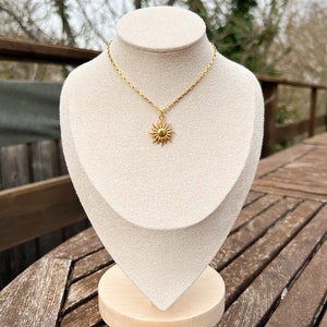 Sun Necklace Dainty Sun Necklace, Sunburst Necklace, Sunshine Necklace ...