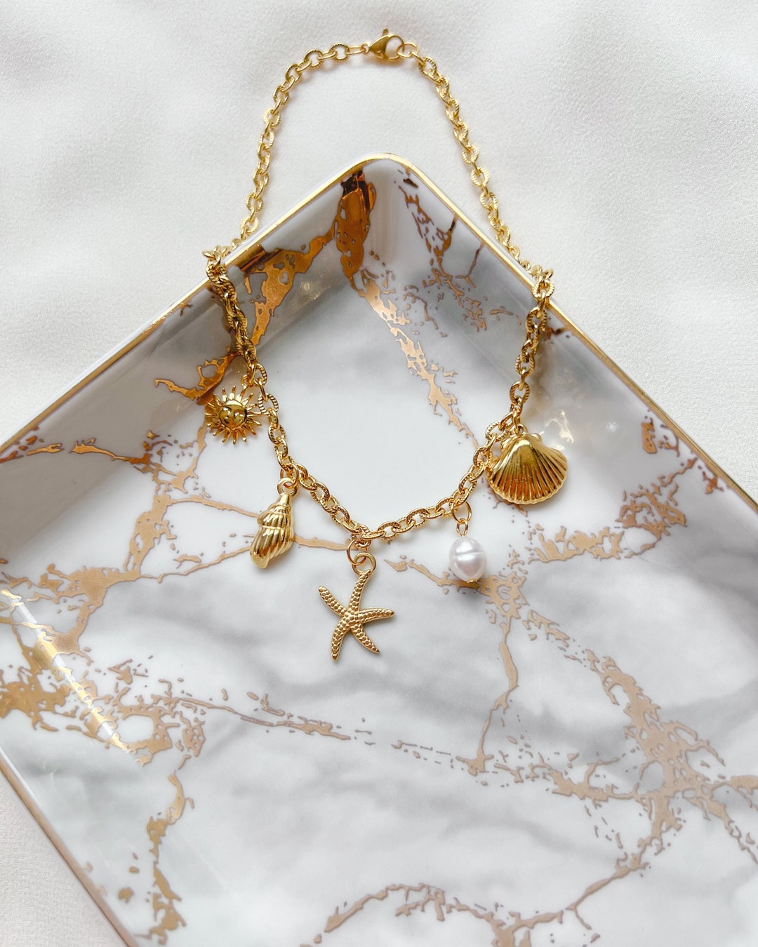 Collar con dije de concha marina / Collar de verano, Joyas de playa a ...