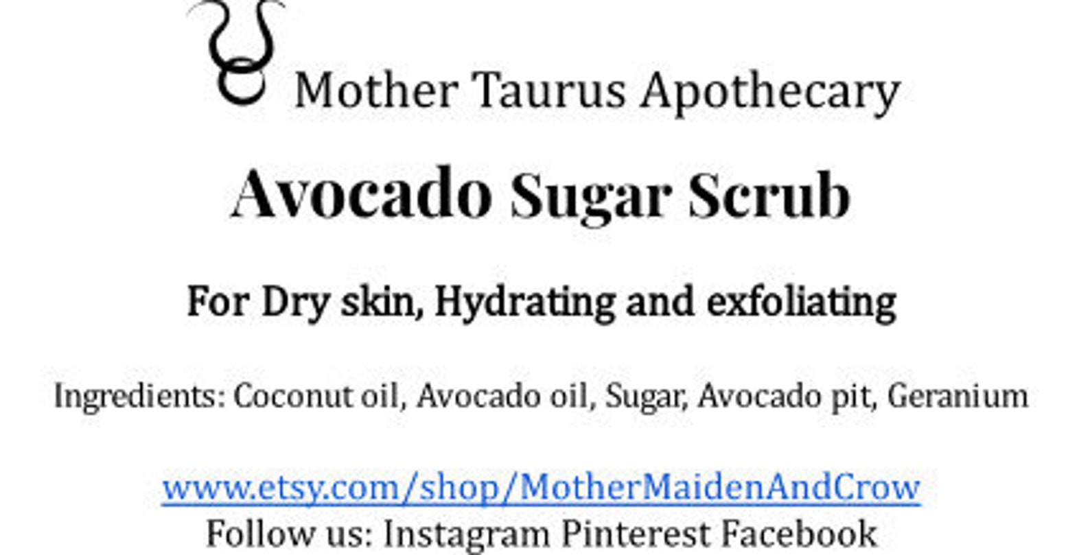 Avocado Sugar Scrub - Etsy