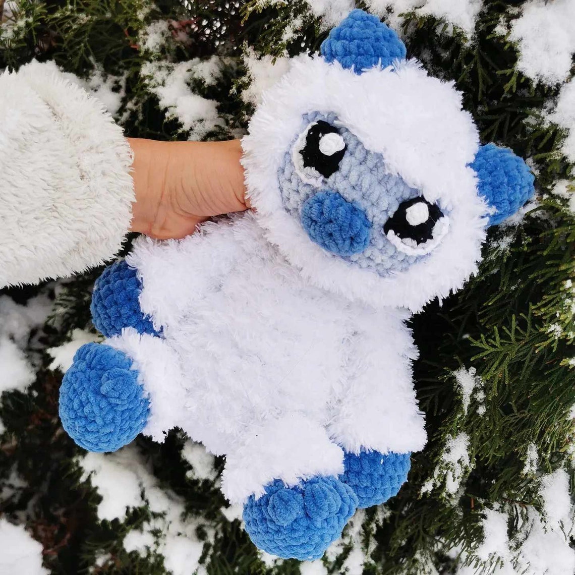 Frostbite the Yeti PDF Crochet Pattern US and Norwegian Terms Plushie ...