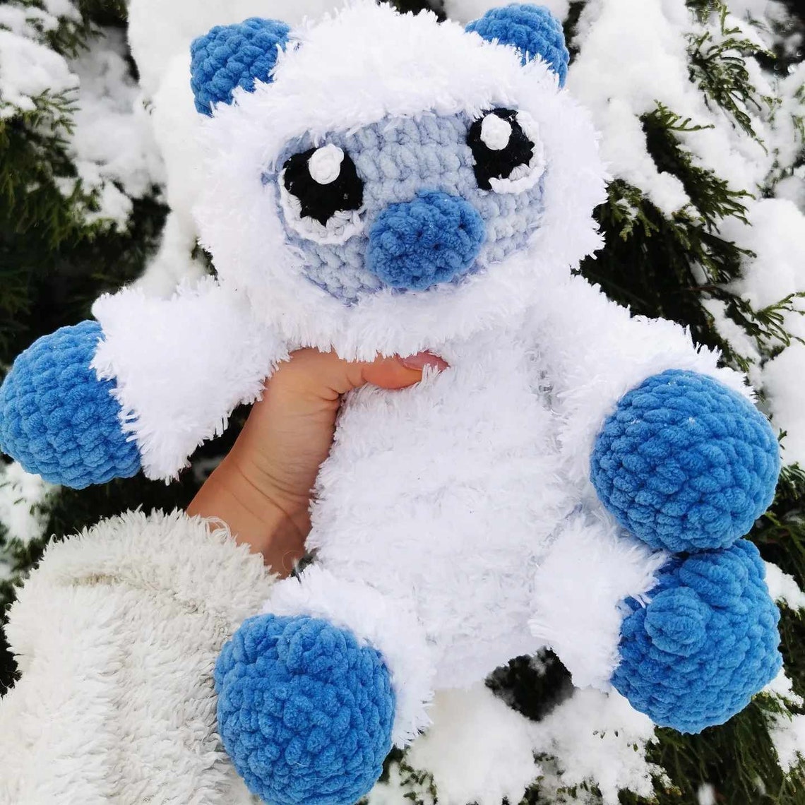 Frostbite the Yeti PDF Crochet Pattern US and Norwegian Terms Plushie ...