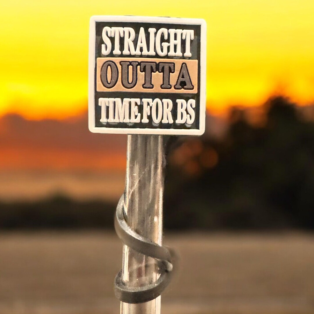 Straight Outta Time Straw Topper 10mm - Etsy