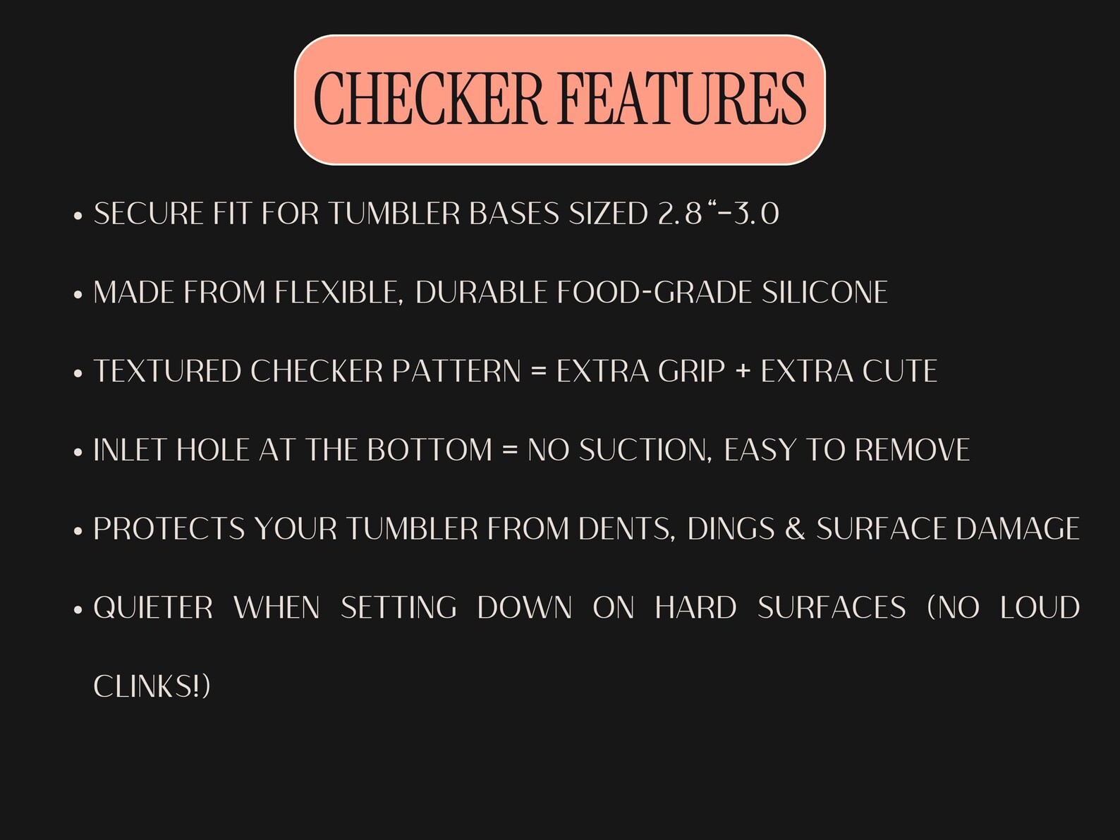 Light Pink Checkers | Silicone Tumbler Boot - Etsy