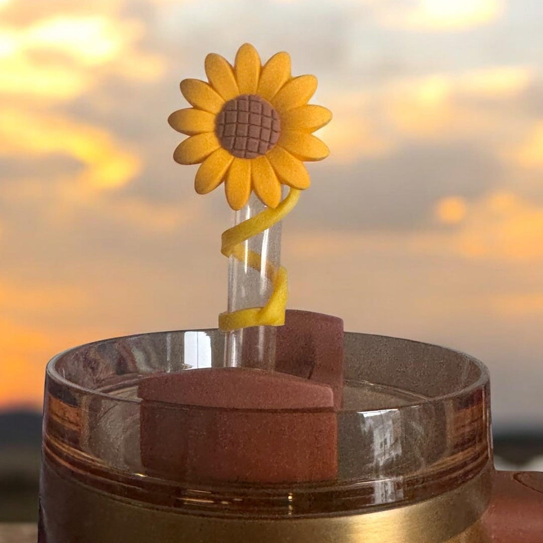 Sunflower Straw Topper 10mm - Etsy