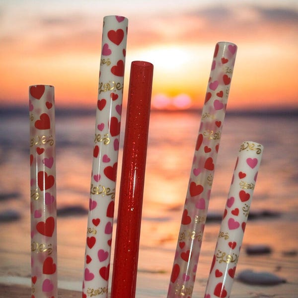 Heart Straws - Etsy