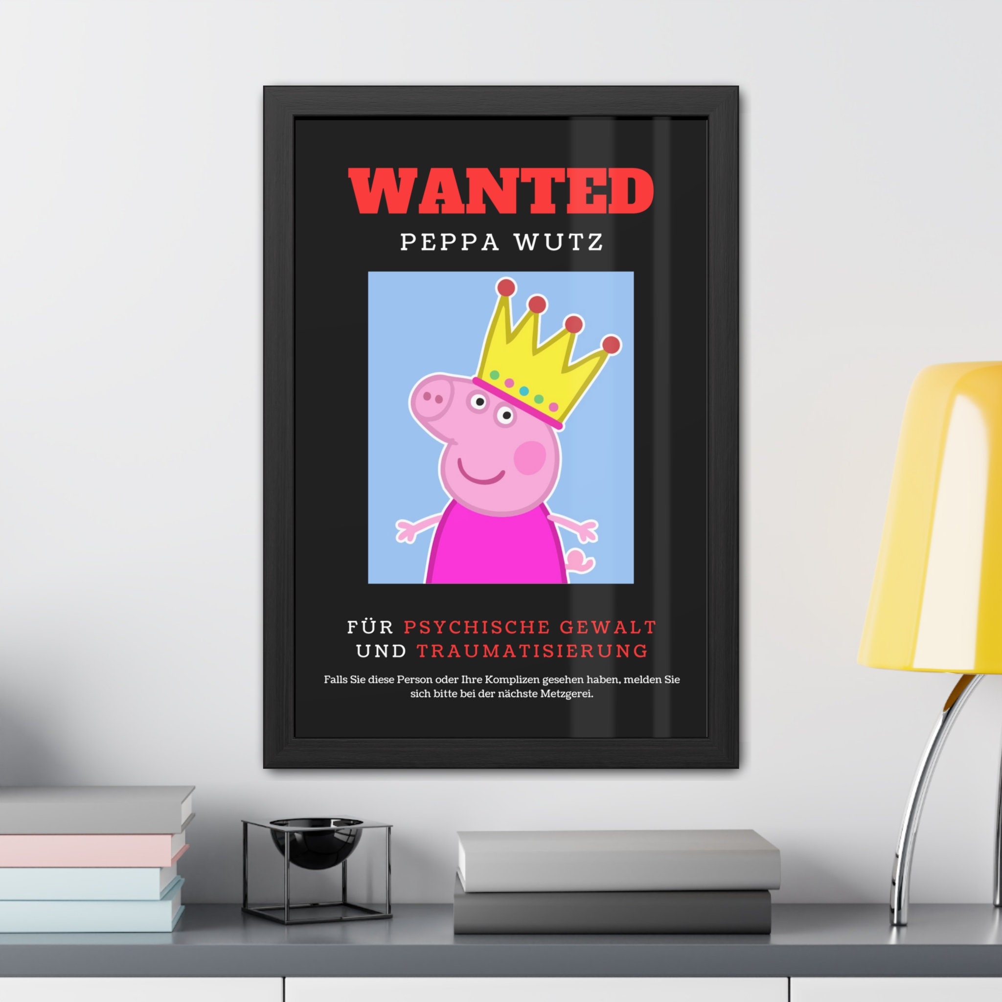 Funny Peppa Pig Poster as a Digital Download Funny Wall Decoration in a ...