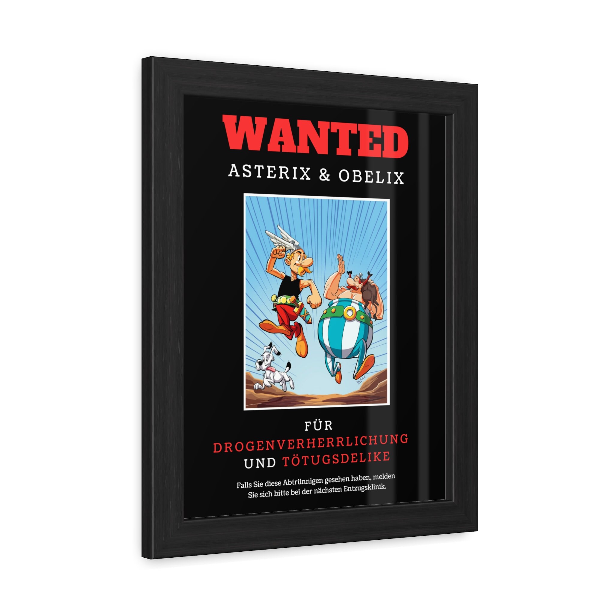 Poster Funny Mural Asterix and Obelix Wall Decoration Portrait Funny ...