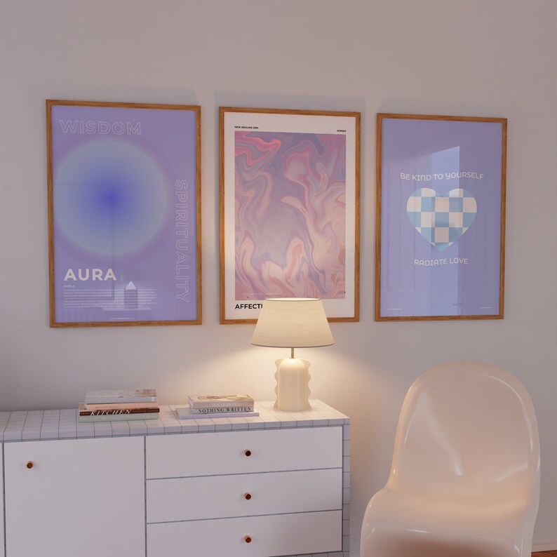 Spiritual Poster Set Affirmative Poster Set Aura Poster Set - Etsy
