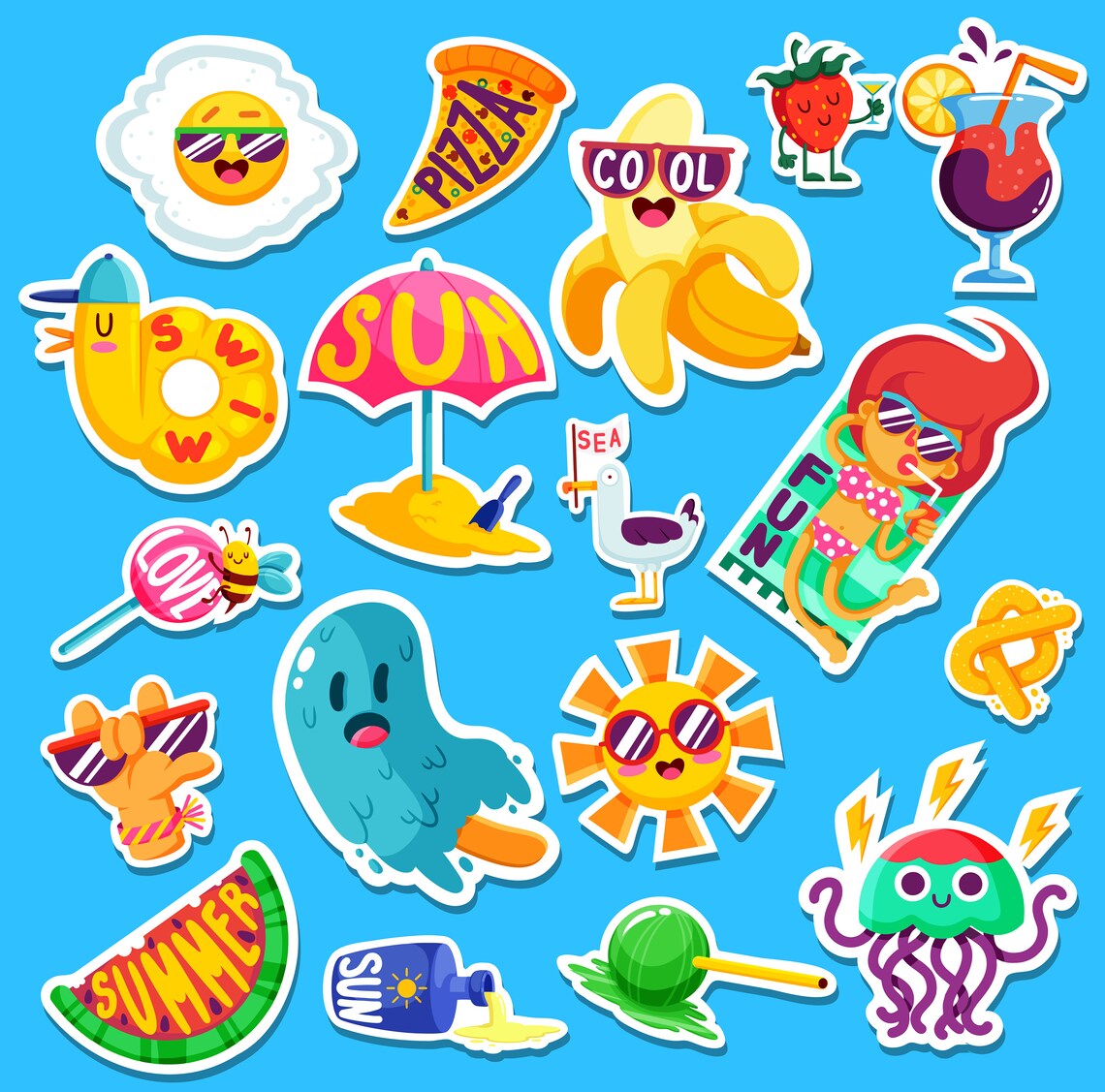 Summer Pack Stickers - Etsy