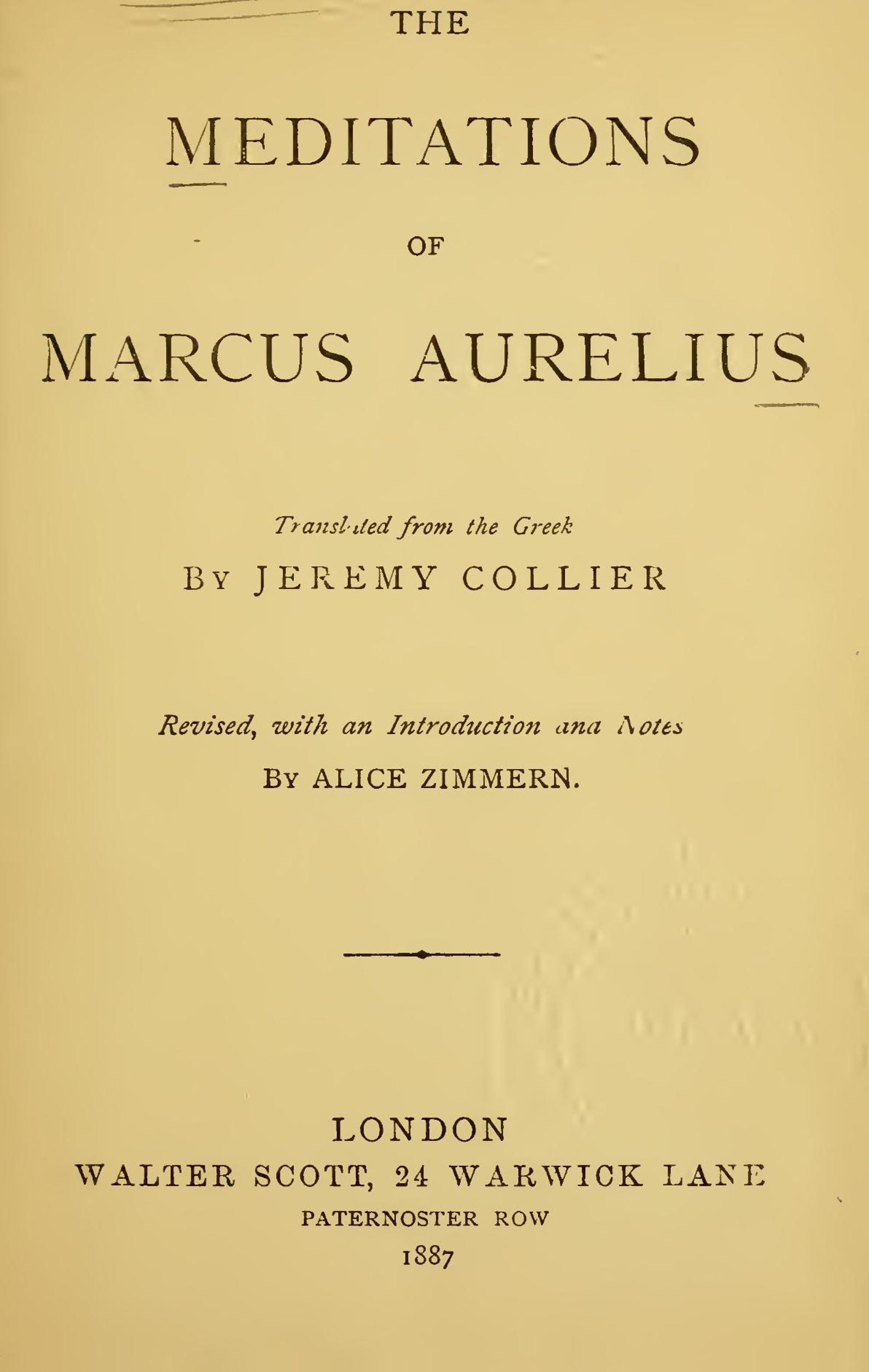 Marcus Aurelius' Meditations: 1887 Special Edition (digital Download ...