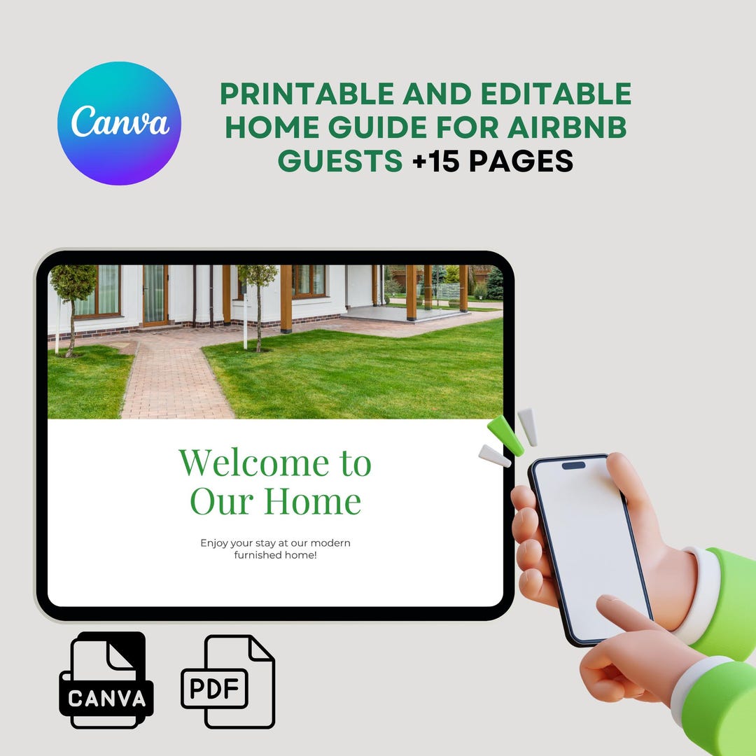 Airbnb House Rules Template: Host Info Booklet (printable & Editable ...