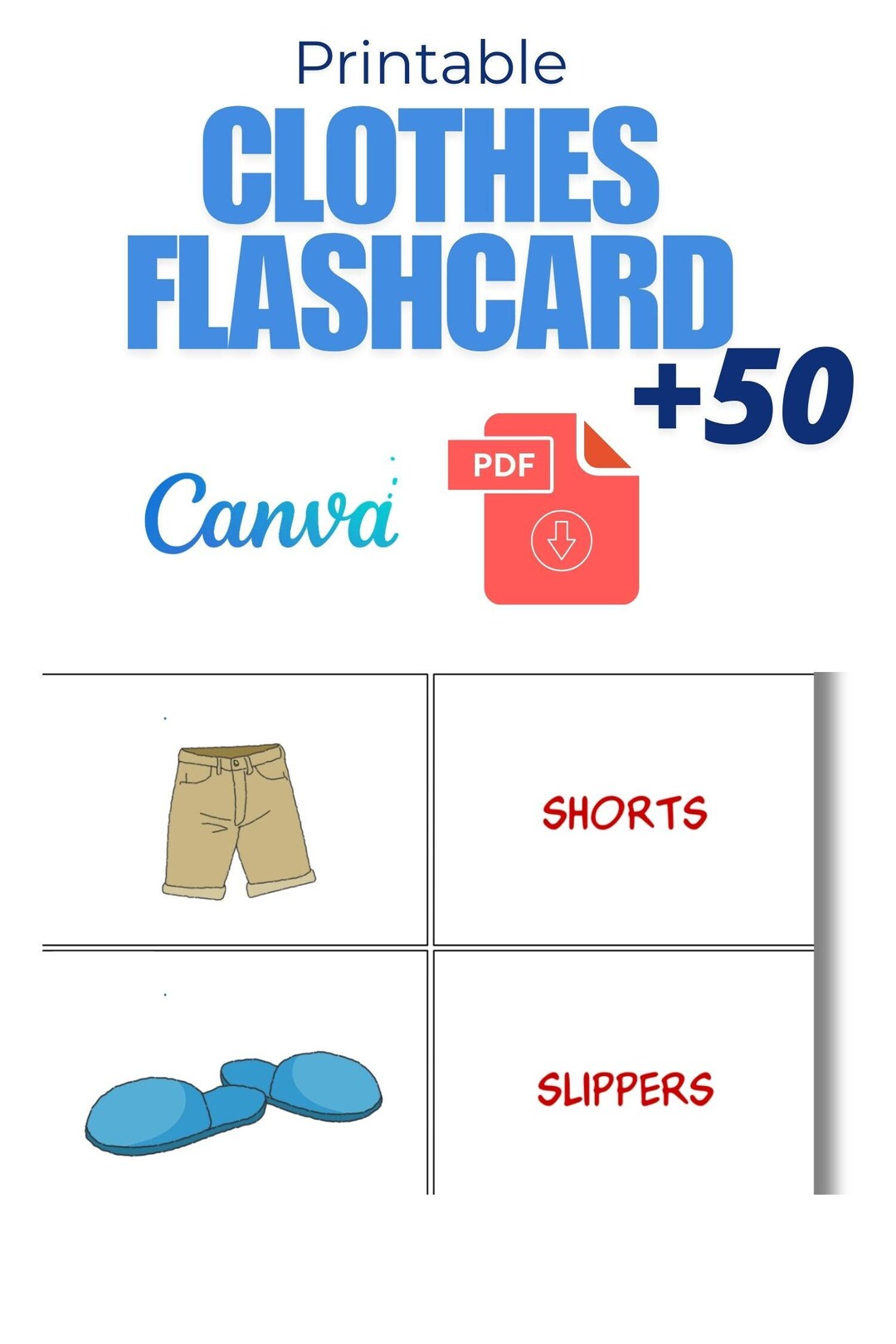 Fun and Engaging English Flashcards for Kids - 50 Printable Cards ...