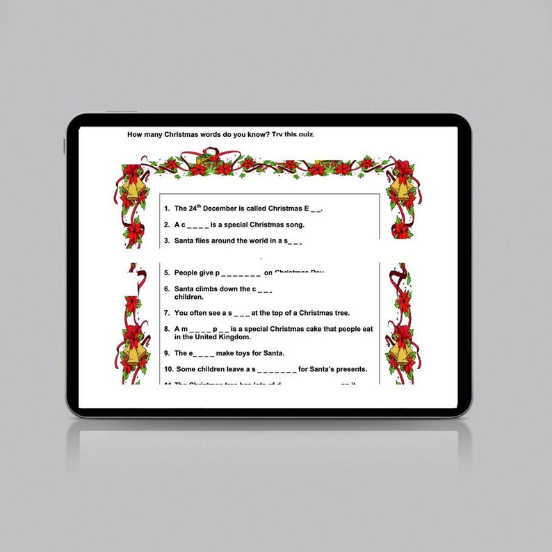 Fun & Festive Printable Flashcard Set, Riddles, Quizzes and Holiday ...