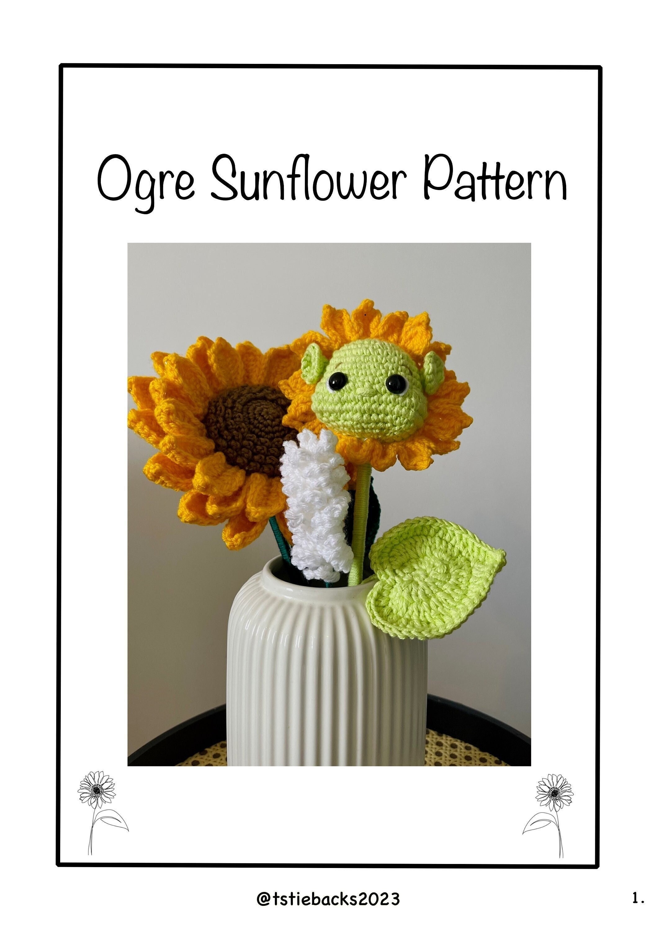 Ogre Sunflower Crochet Pattern PDF PATTERN ONLY, Shrek Inspired ...
