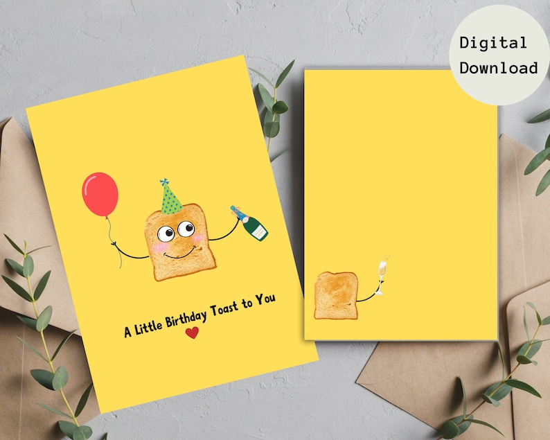 Printable Birthday Card, Digital Download, Funny, Blank Card, Happy ...