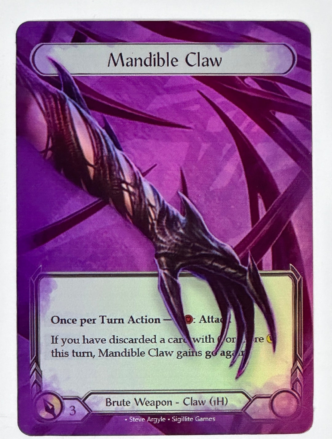 Mandible Claw Reverse levia Variant Alter Token Flesh and Blood TCG - Etsy