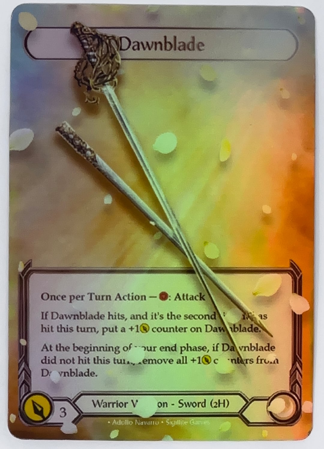 Dawnblade Alter Token Flesh and Blood TCG - Etsy