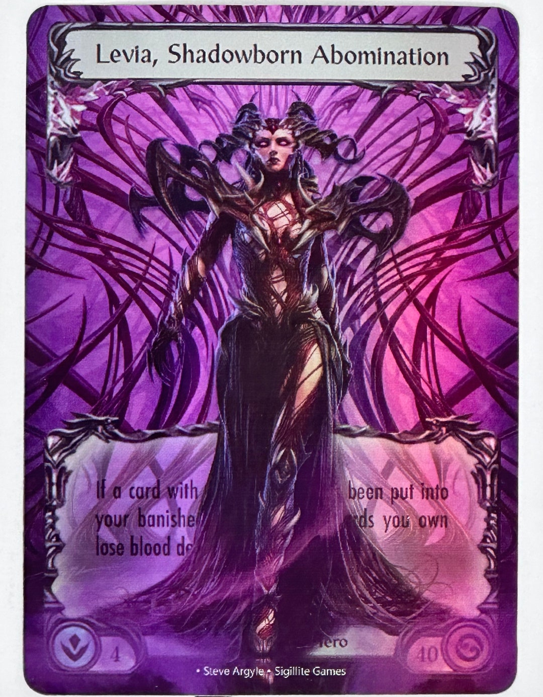 Levia, Shadowborn Abomination redeemed Variant Alter Token Flesh and Blood TCG - Etsy