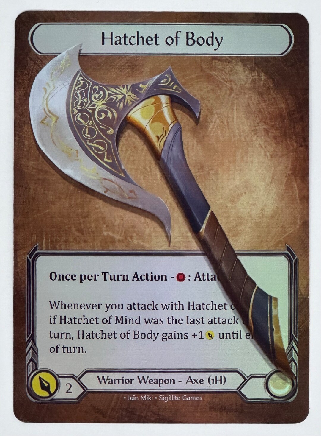 Hatchet of Body Alter Token Flesh and Blood TCG - Etsy