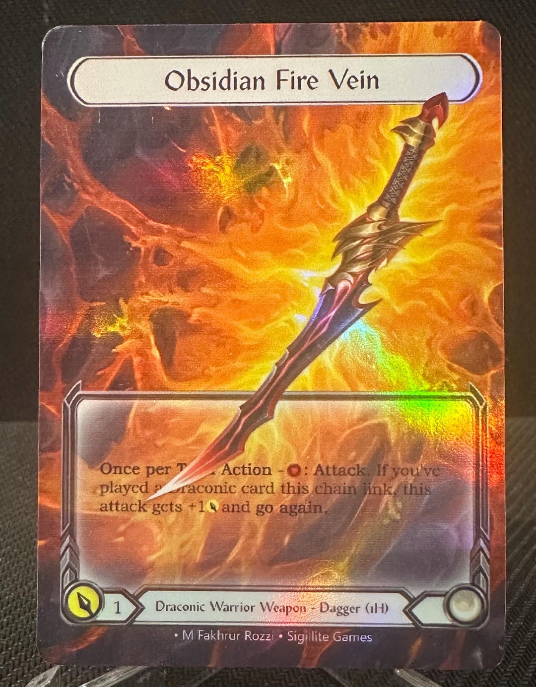 Obsidian Fire Vein Alter Token Flesh and Blood TCG - Etsy
