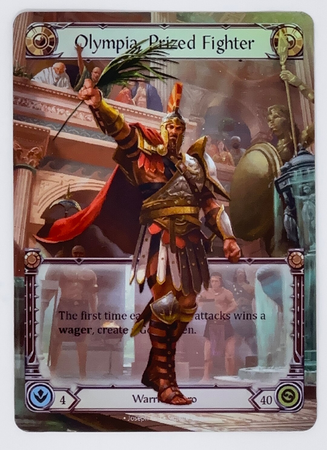 Olympia, Prized Fighter Alter Token Flesh and Blood TCG - Etsy