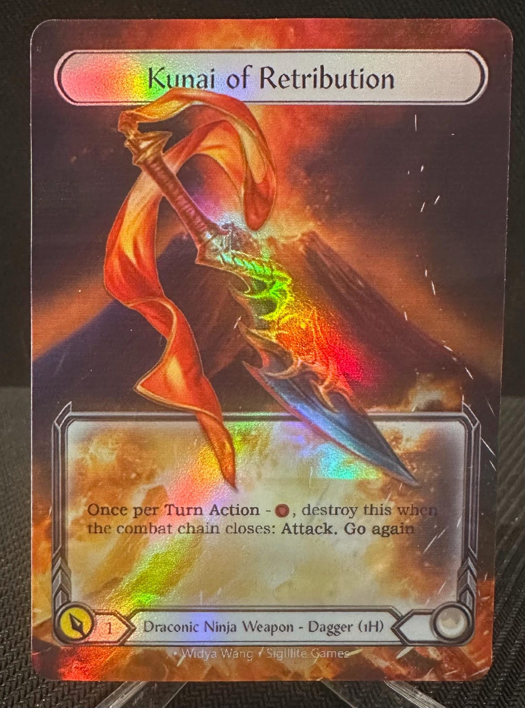 Kunai of Retribution Reverse Alter Token Flesh and Blood TCG - Etsy