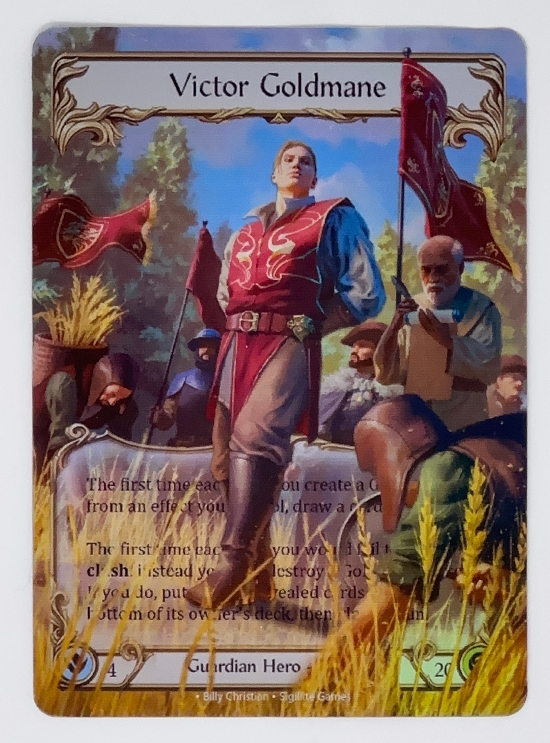 Victor Goldmane - Alter Token - Flesh and Blood TCG - Etsy