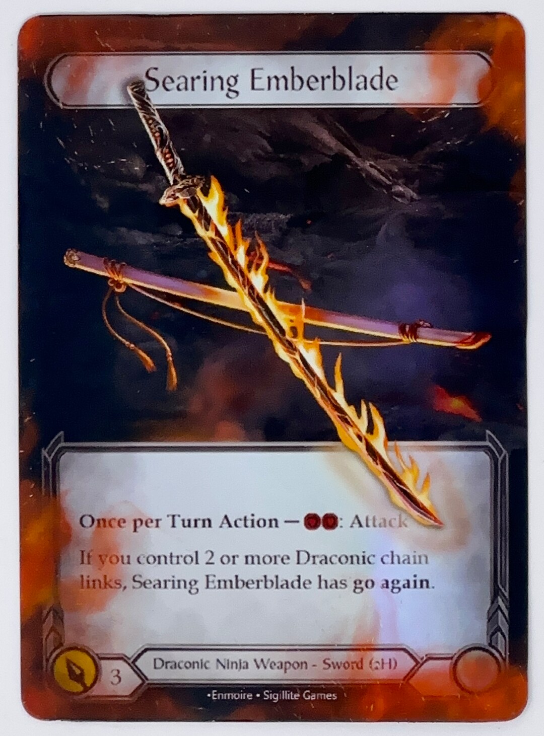 Searing Emberblade Alter Token Flesh and Blood TCG - Etsy