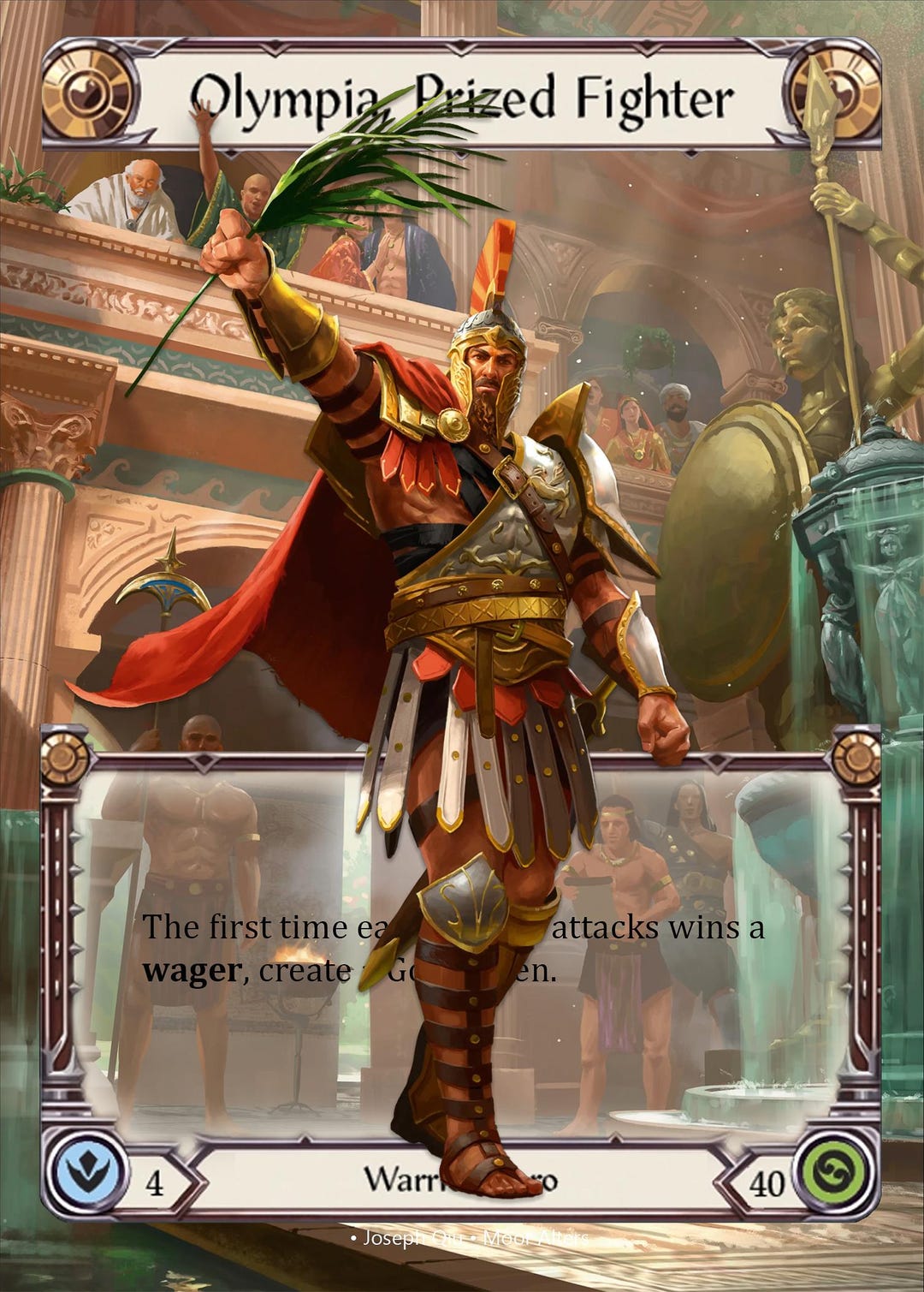 Olympia, Prized Fighter - Alter Token - Flesh and Blood TCG - Etsy