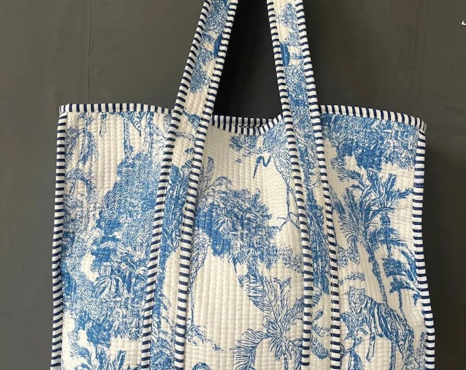 Floral Denim Crossbody Bag, Washable Shoulder Purse, Foldable Travel ...