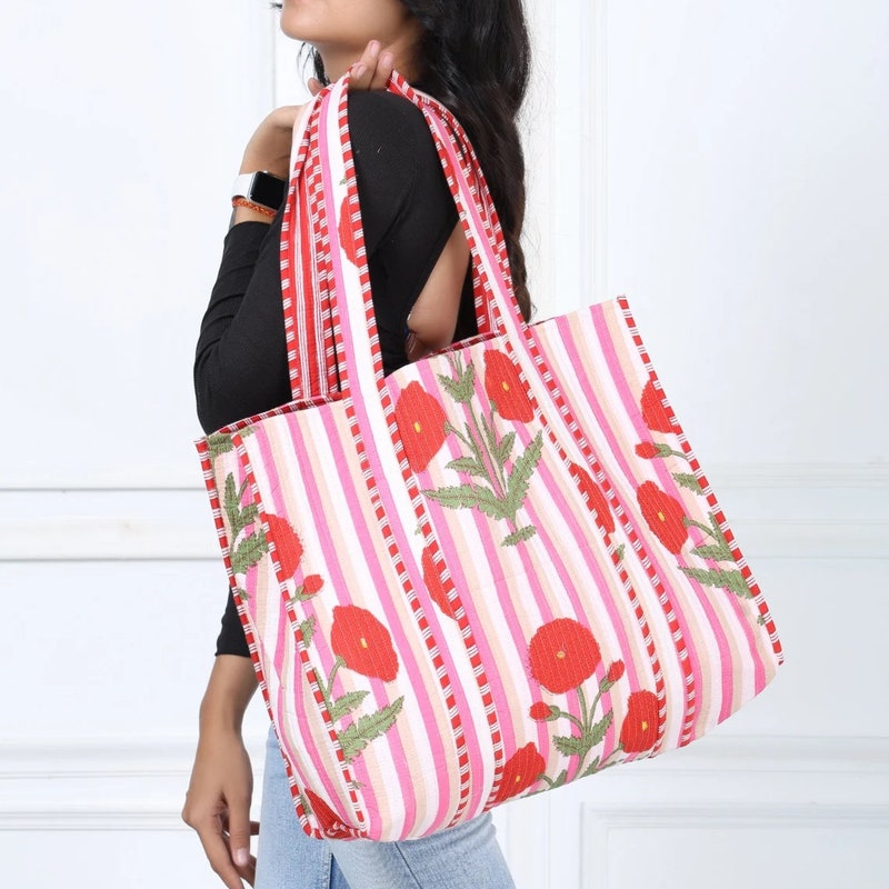 Floral Print Handbag - Etsy