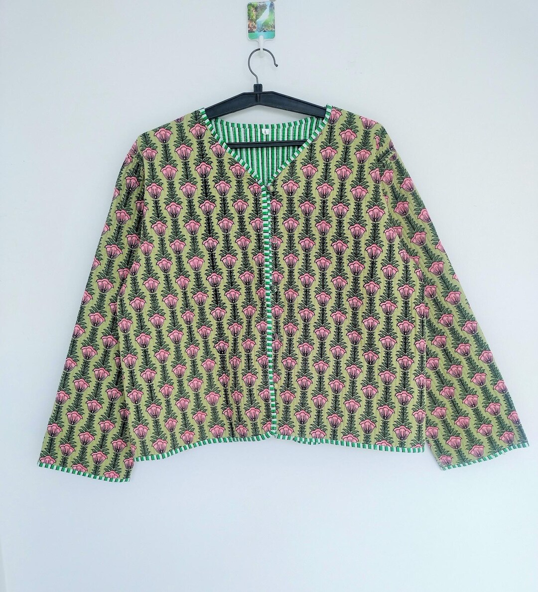 Cotton Quilted Jacket, Women Winter Front Open Handmade Quilted Jacket ...