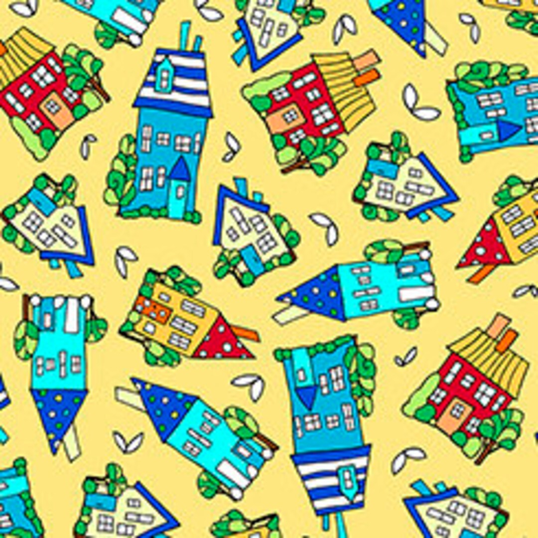 QT 26265-S Yellow Houses - Etsy