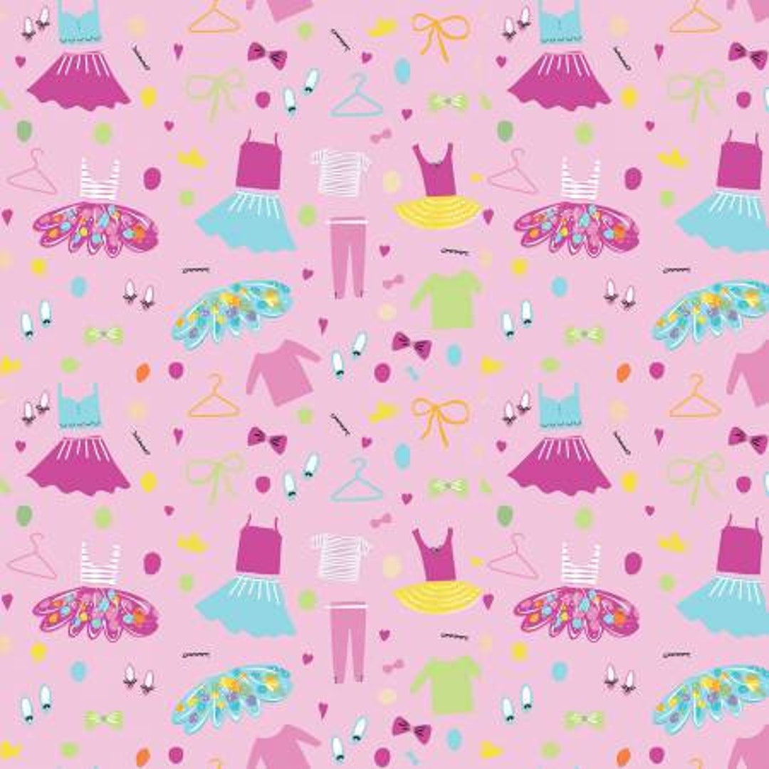 Riley Blake C6951R Pink Ballerina Things - Etsy