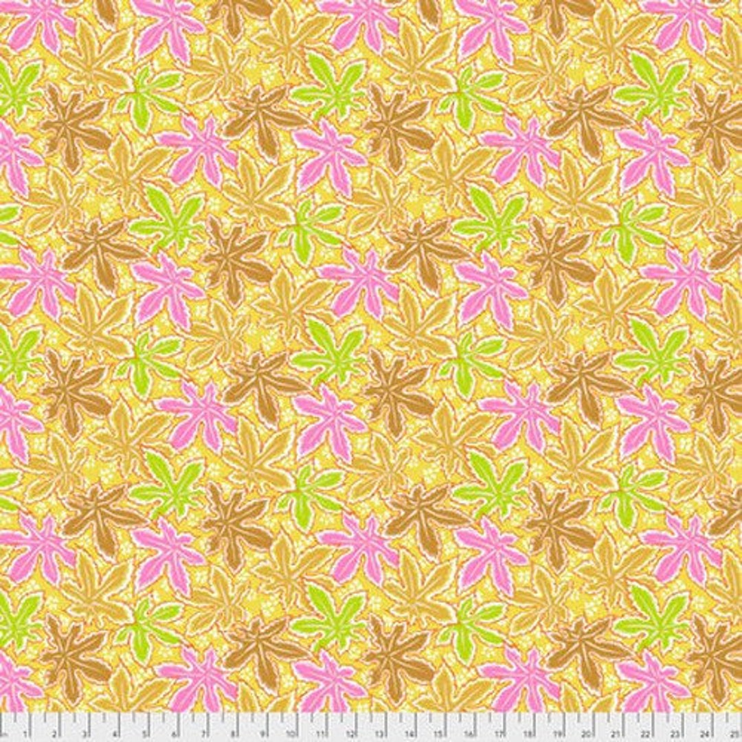 Kaffe Fassett PWPJ093 Lacey Leaf Yellow - Etsy
