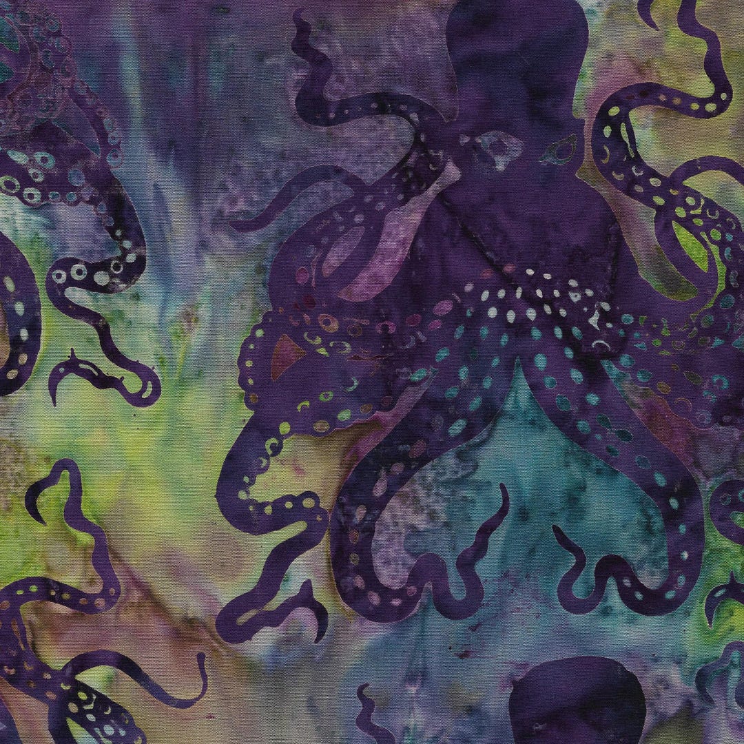 Island Batik 111904883 Octopus Mardigras - Etsy