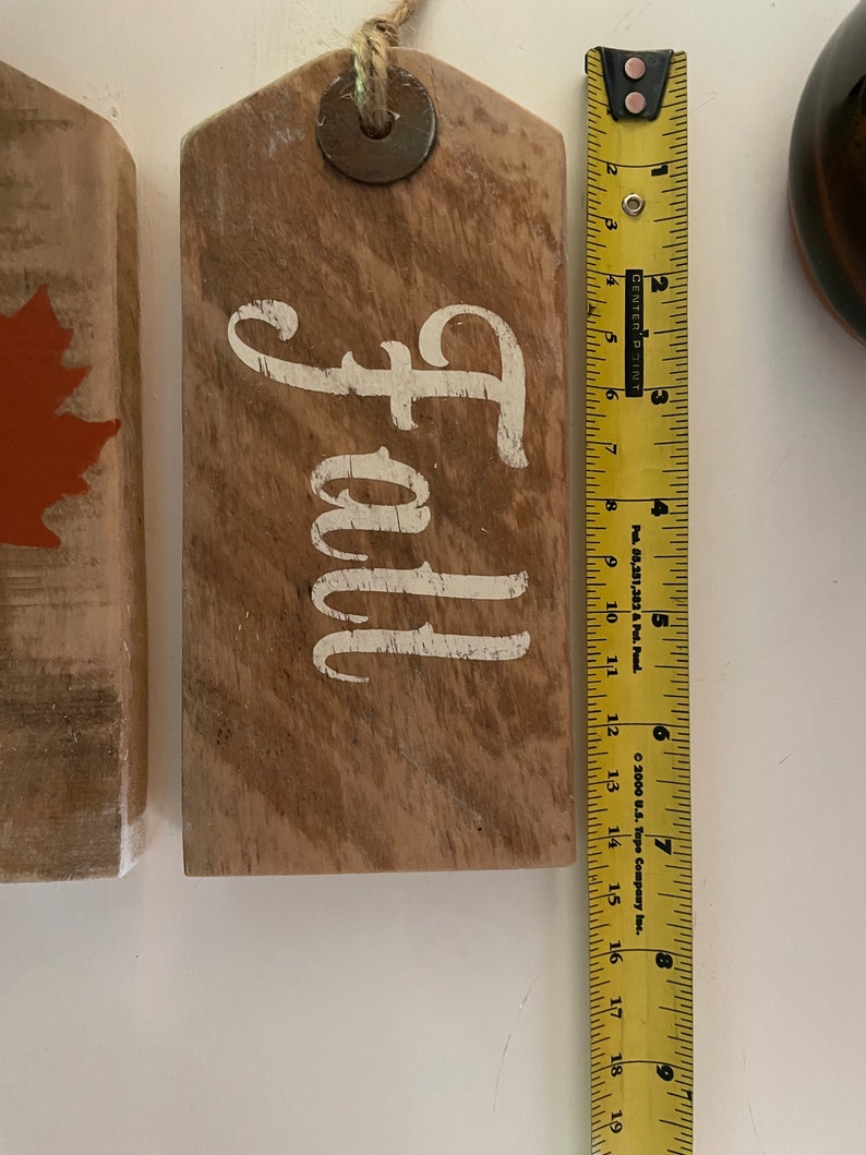 Wooden Fall Door Tags, Reclaimed Wood Fall Decor, Rustic Fall Door Tags ...