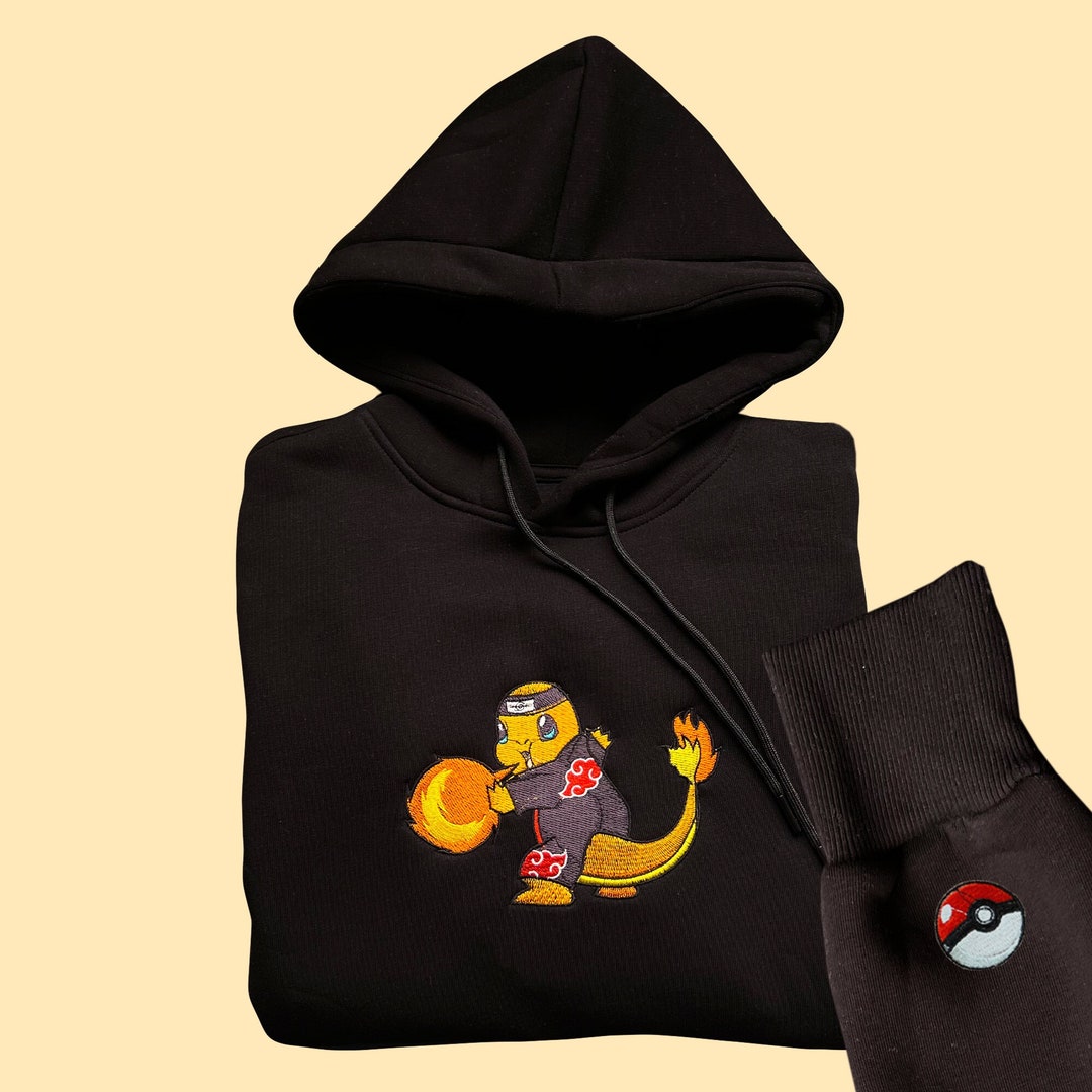 Pokemon Pikachu Embroidered Hoodie Pokemon Embroidered Sweatshirt ...
