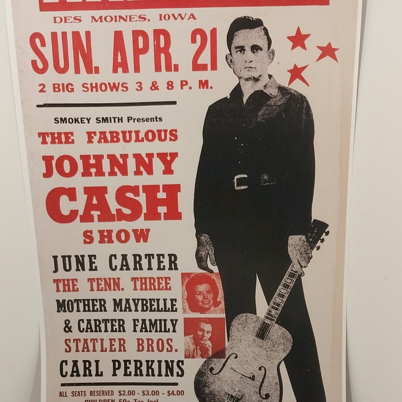 Johnny Cash Poster - Etsy