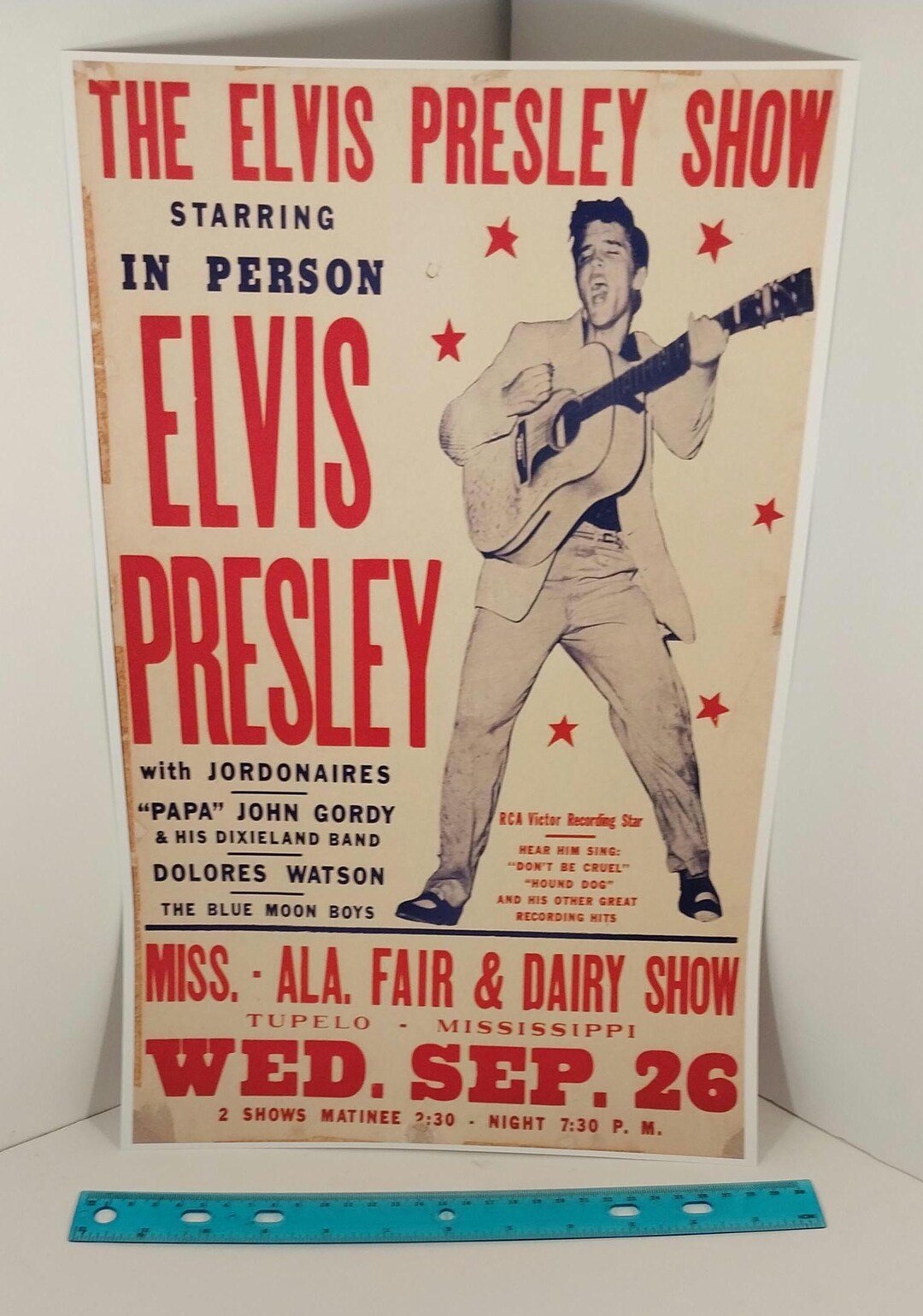 Elvis Show Poster, Tupelo Mississippi Print (11x17 Inch) - Etsy