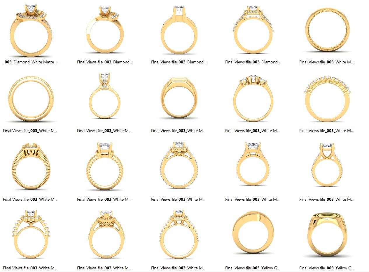 20 STL PACK 11 Digital CAD Files Jewelry Ring Models - Etsy