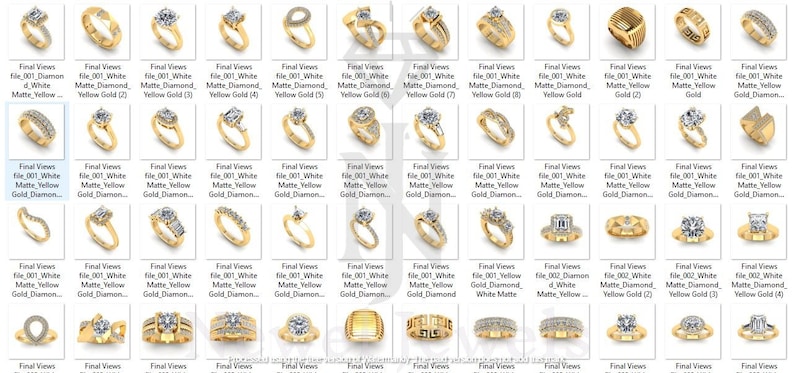 3D Ring CAD Models: Jewelry Design (digital Download) - Etsy