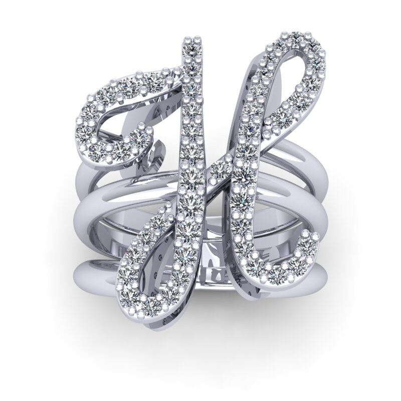 3D STL Ring File NJ RING - Etsy