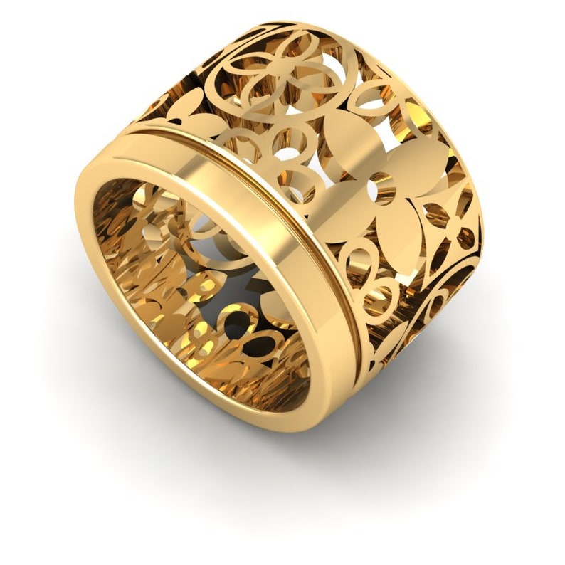 Floral Cutout Ring CAD Model: Jewelry Design (STL File) - Etsy