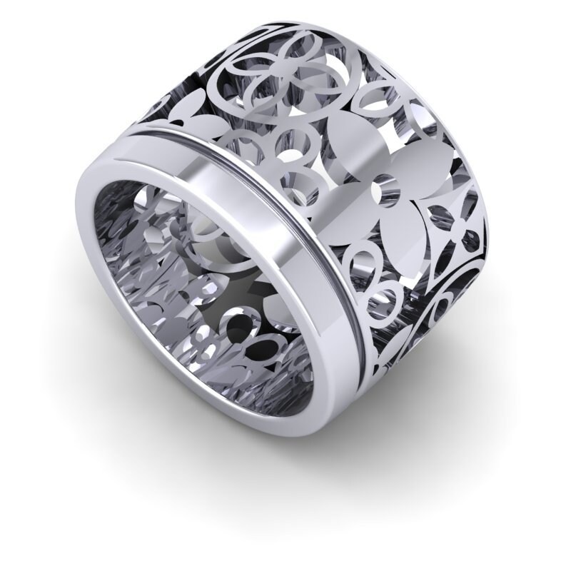 Floral Cutout Ring CAD Model: Jewelry Design (STL File) - Etsy