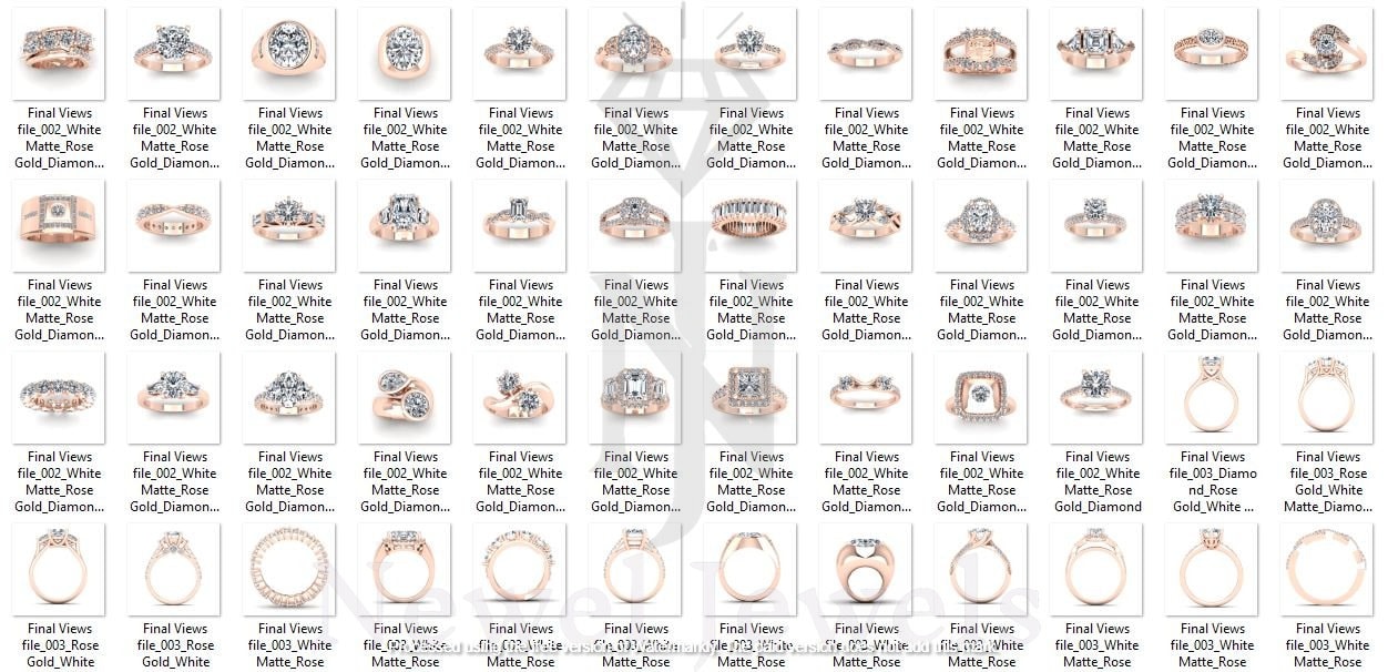 40 Plus PACK 1 STL RING Jewelry Models / Engagement Ring Design ...