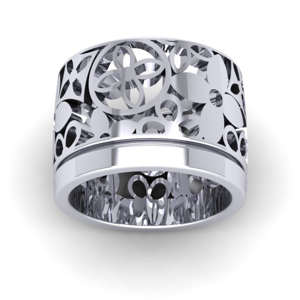 Floral Cutout Ring CAD Model: Jewelry Design (STL File) - Etsy