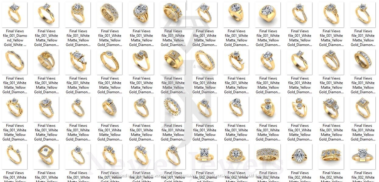 40 Plus PACK 1 STL RING Jewelry Models / Engagement Ring Design ...