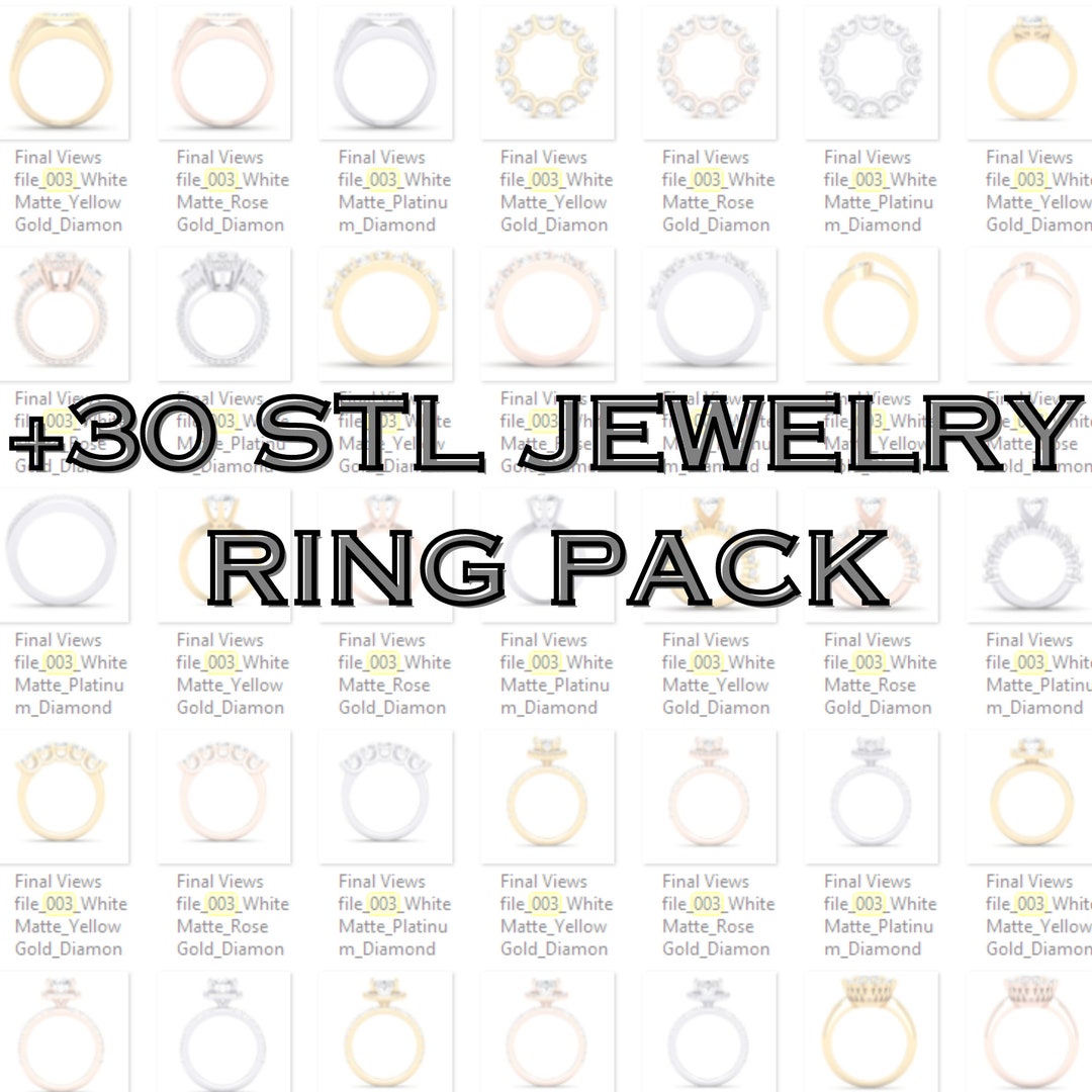 3D Ring CAD Models: Jewelry Design (digital Download) - Etsy