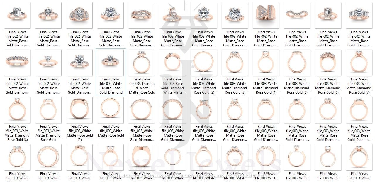 30 Plus (PACK 1) Models of 3D CAD CAM Digital Ring Models Jewelry ...
